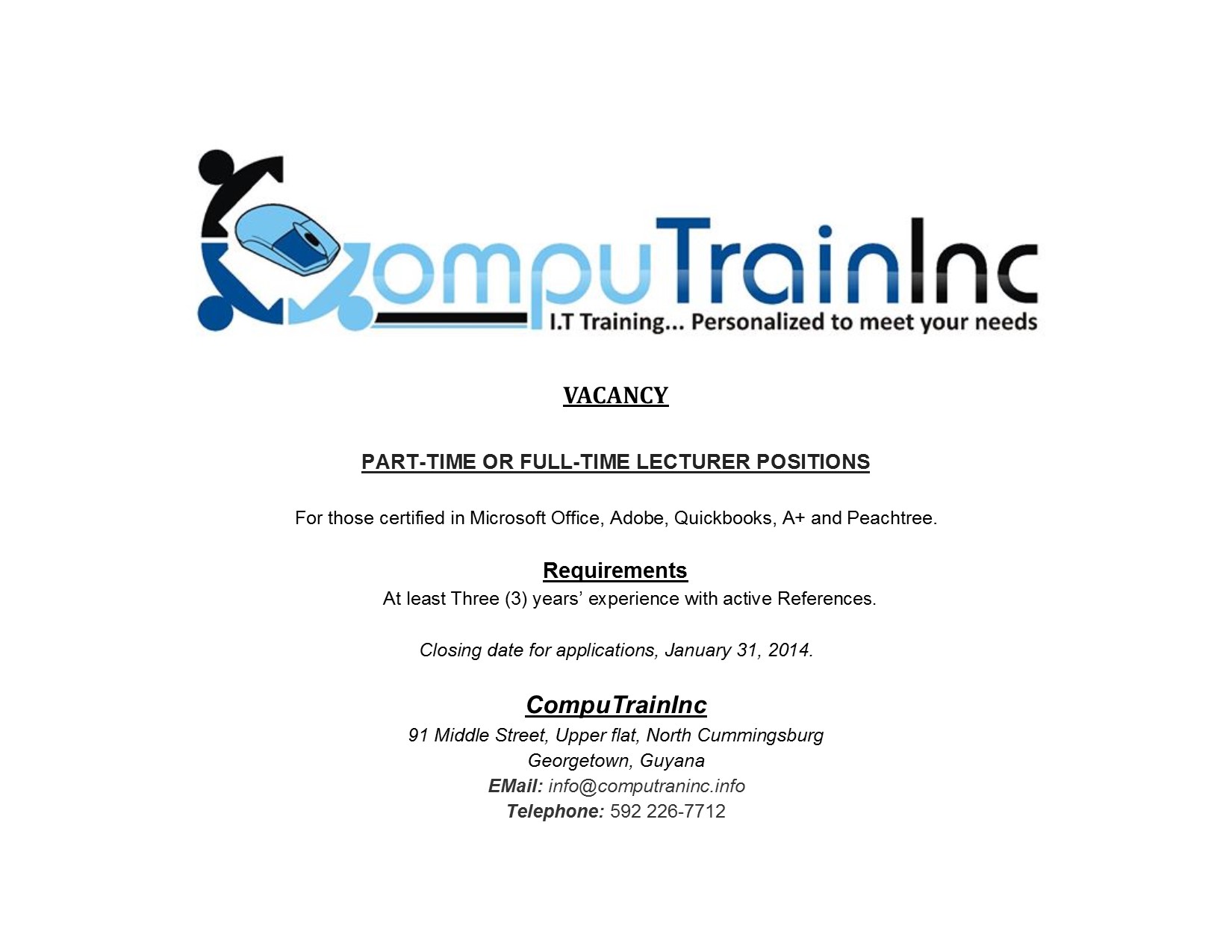 Computrain – Georgetown Chamber of Commerce & Industry